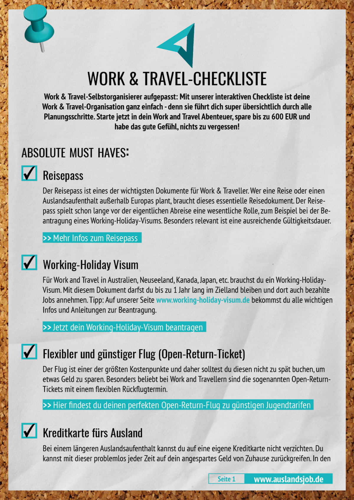 Australien Work And Travel Packliste
